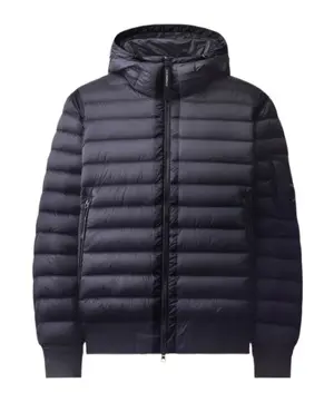 C.P. COMPANY Quilted Hooded Jacket - Blue