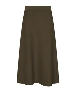 Max Mara Flared Knit Skirt - Green