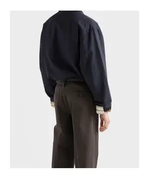 Prada Zip-up Bomber Jacket With Shirt Collar