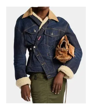 Dsquared2 Dark Urban Wrap Oversized Jean Jacket