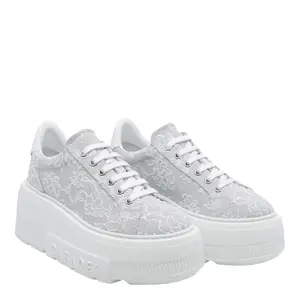 Casadei Nexus Rigel Lace Platform Low-tops - Silver/white