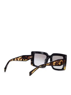 Prada Tortoiseshell-effect Square-frame Sunglasses