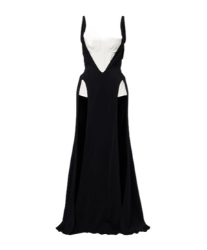 MUGLER Re/edit Jeu De Paume Crêpe Gown