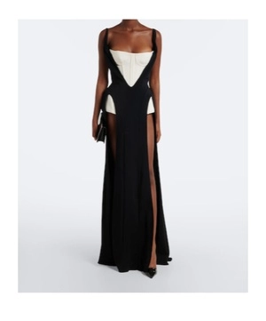 MUGLER Re/edit Jeu De Paume Crêpe Gown