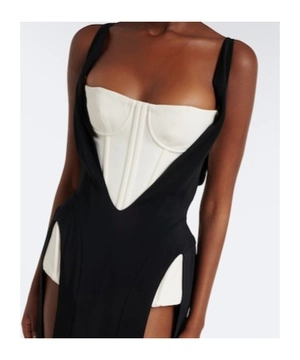 MUGLER Re/edit Jeu De Paume Crêpe Gown