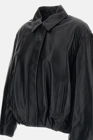 ARMA Melis Leather Boxy-fit Jacket - Black