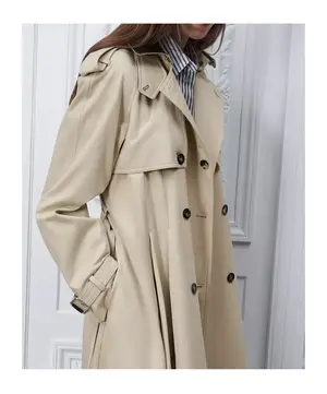 Dior Trench Coat With Embroidered Details - Beige