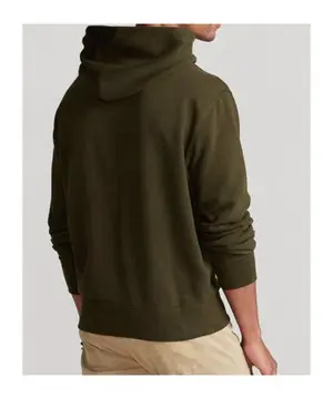 Polo Ralph Lauren Embroidered Logo Relaxed-fit Hoodie - Olive Green