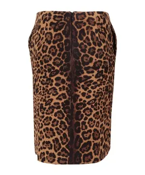 Lela Rose Leopard Print Skirt