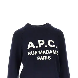 A.p.c. Logo Embroidered Raglan-sleeve Sweater