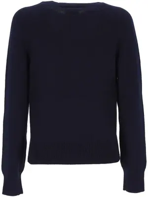 A.p.c. Logo Embroidered Raglan-sleeve Sweater