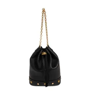 Mcm Mini Pina Shoulder Bag - Black