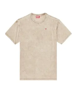 DIESEL® Logo-patch Cotton T-shirt - Beige