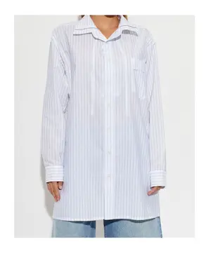 MAISON MARGIELA Striped-pattern Oversized Shirt