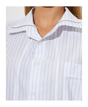MAISON MARGIELA Striped-pattern Oversized Shirt