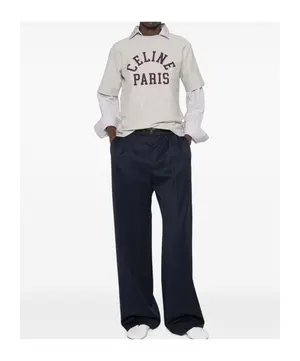 Celine Elastic Waist Pleated Casual Pants