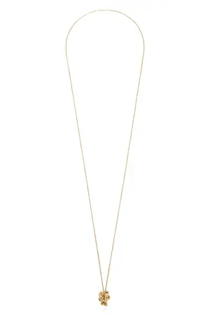 Bottega Veneta Knot Pendant Necklace - Golden