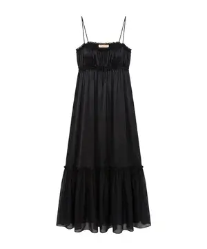 Ulla Johnson Empire Waist Midi Gown - Black