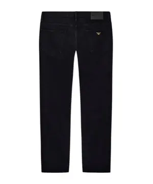 Emporio Armani Button Detailed Straight Leg Jeans - Black