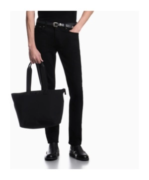Emporio Armani Button Detailed Straight Leg Jeans - Black