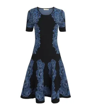 Ulla Johnson Short Sleeve Printed A-line Dress - Ocean