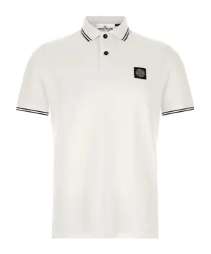 Stone Island Short-sleeved Polo Shirt - White/black