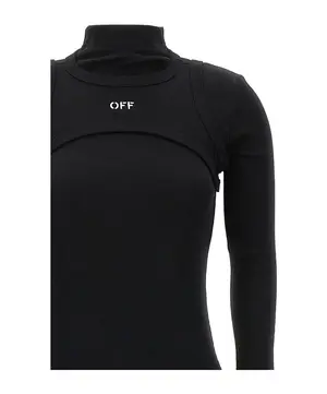 Off-White Off Stamp Rib Dress