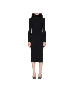 Off-White Off Stamp Rib Dress