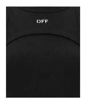 Off-White Off Stamp Rib Dress