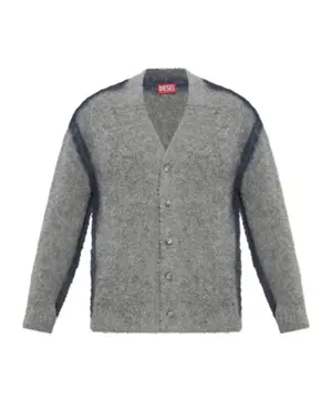 DIESEL® Long-sleeve Knit Cardigan - Grey