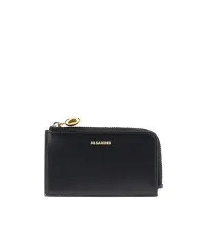 JIL SANDER Goji Envelope Card Holder - Black