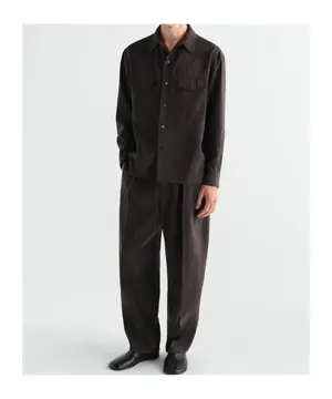 LEMAIRE Belted Relaxed Pants In Dry Silk