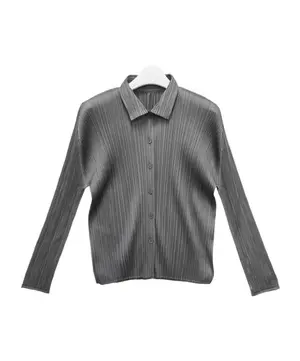 Issey Miyake Pleated Button-up Shirt - Black