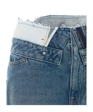 MAISON MARGIELA Distressed Effect A-line Denim Skirt
