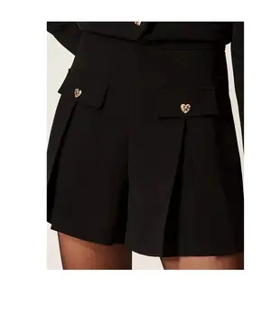 TWINSET Pleated Flared Shorts