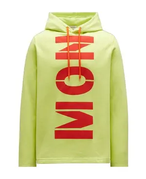 Moncler Logo-printed Hooded Hoodie - Yellow