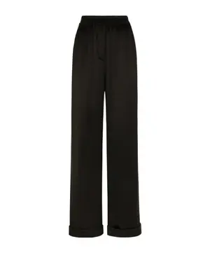 Dolce & Gabbana Dolce Gabbana Satin Pajama Pants - Black