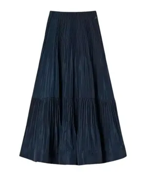 TWINSET Pleated Ruffle Hem Skirt