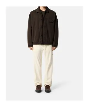 Stone Island Casual Shirt Jacket With Lapel Collar And Button Closure