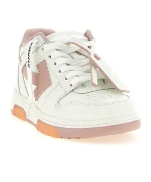 Off-White Lace-up Panelled Leather Sneakers