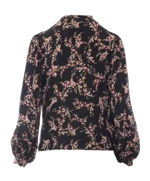 TWINSET Floral Button-front Long Sleeve Blouse