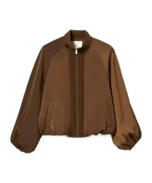 TWINSET Long-sleeve Casual Zip-up Jacket - Brown