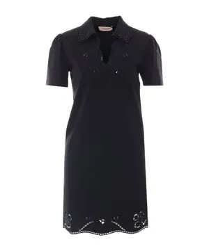 TWINSET Embroidered V-neck Dress