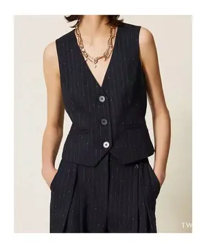 TWINSET V-neck Single-breasted Vest