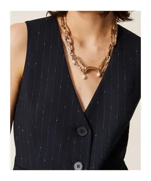 TWINSET V-neck Single-breasted Vest