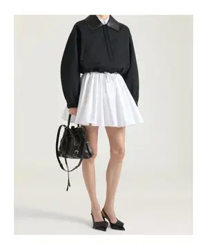 Givenchy Jacket In Cotton And Wool With Leather Collar