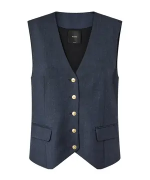 Pinko V-neck Buttoned Gilet