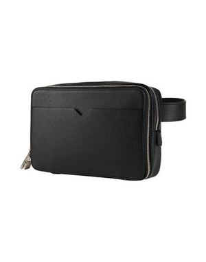 VALEXTRA V-line Bum Bag Belt Bag Calfskin - Black