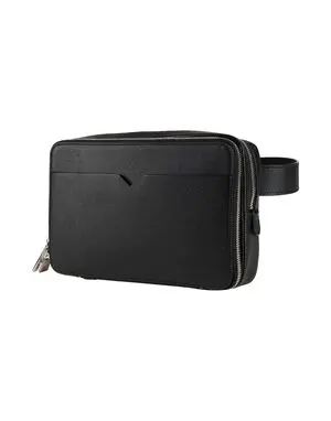 VALEXTRA V-line Bum Bag Belt Bag Calfskin - Black