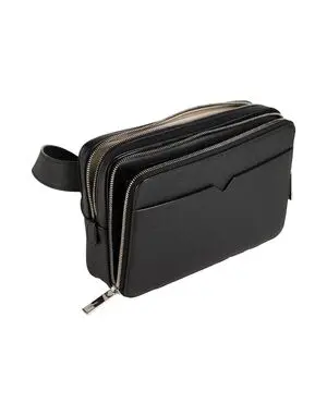 VALEXTRA V-line Bum Bag Belt Bag Calfskin - Black